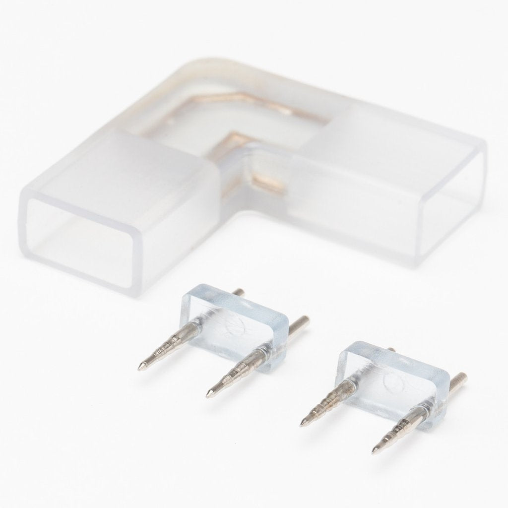 L Connector Single Sided Neon Light (8x16mm) — LED Rope Lights Canada