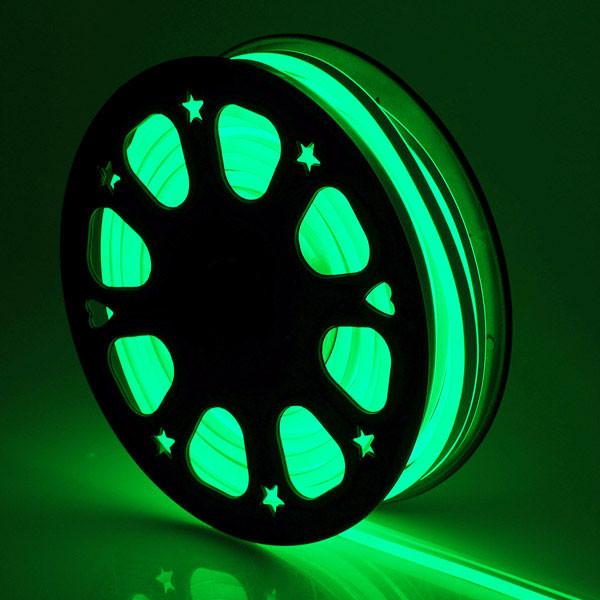 100FT Green D-Shape LED Neon Light IP65 (15x14mm) — LED Rope Lights Canada