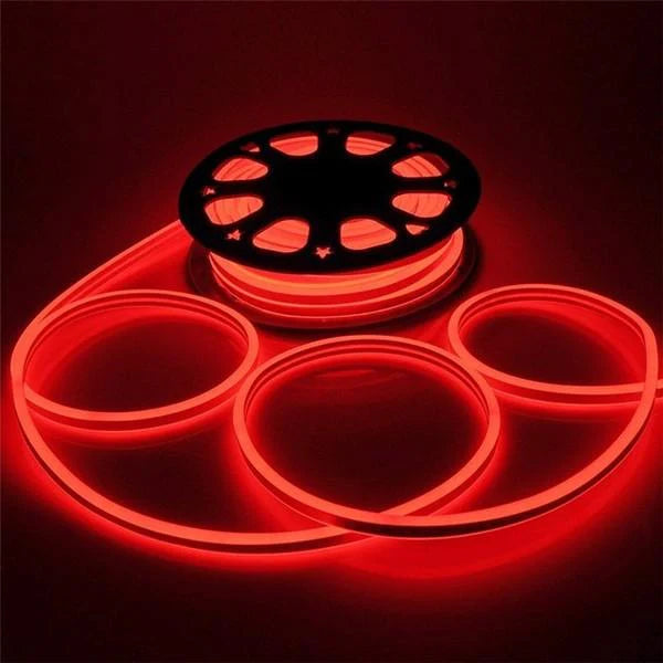 100FT Red Double Sided Ribbon LED Neon Light IP65 (8x15mm) — LED Rope ...
